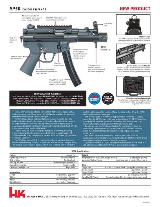 SP5k Spec Sheet from Hk USA | HKPRO Forums