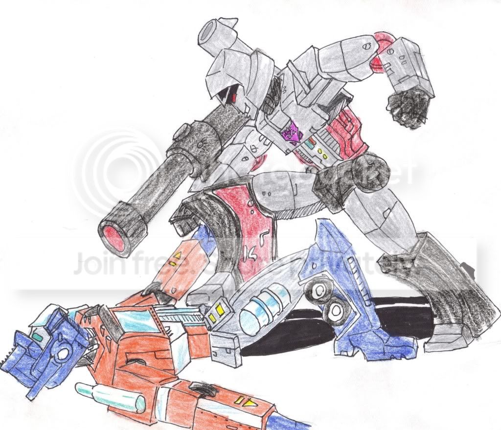 2D Artwork: - Megatron defeats Optimus | TFW2005 - The 2005 Boards